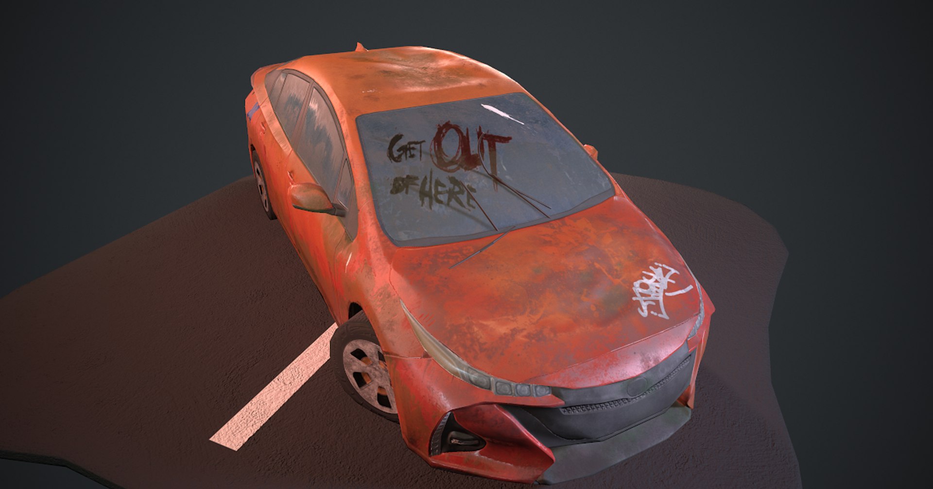 3D Abandoned Car Model - TurboSquid 1642457