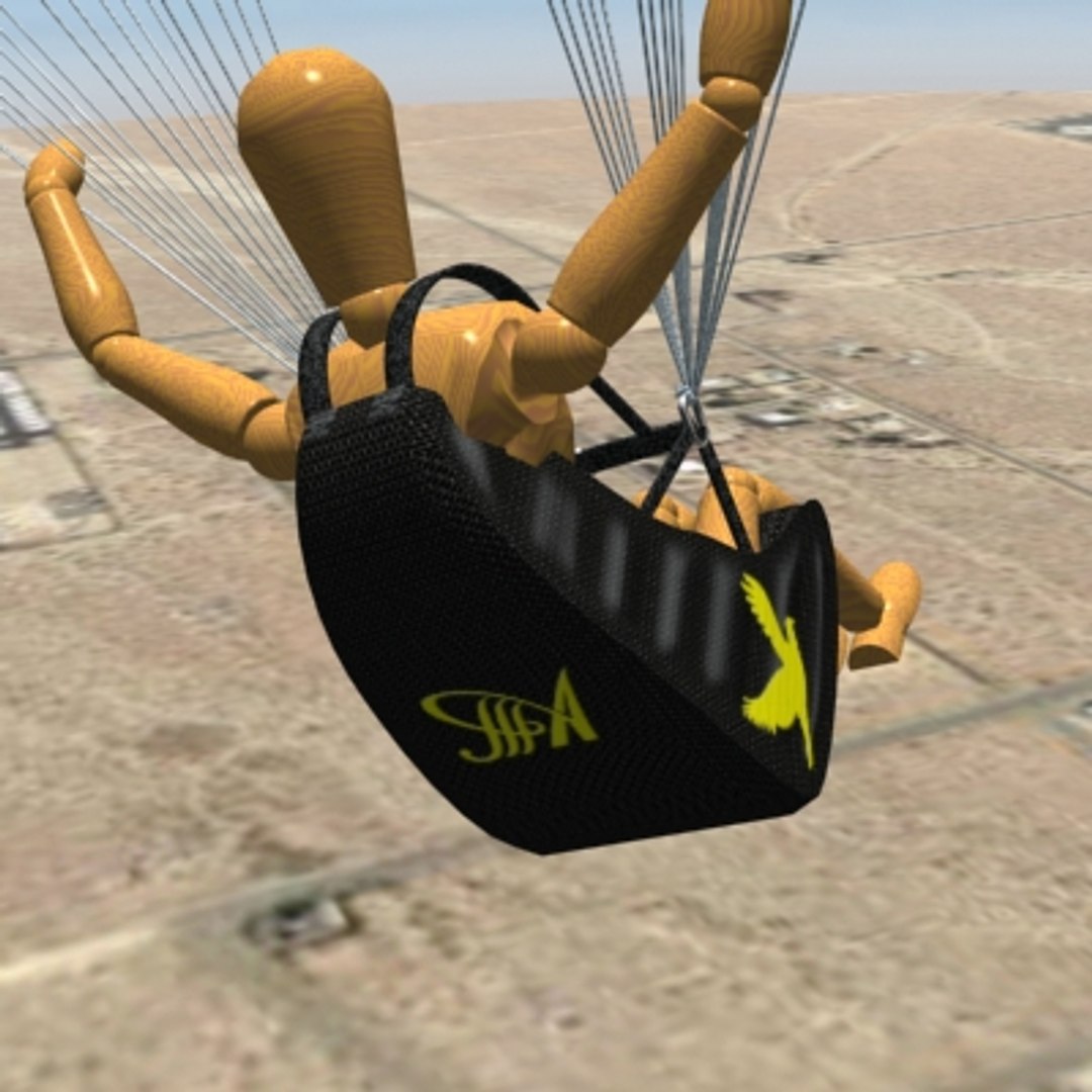Paraglider Glider 3d Model