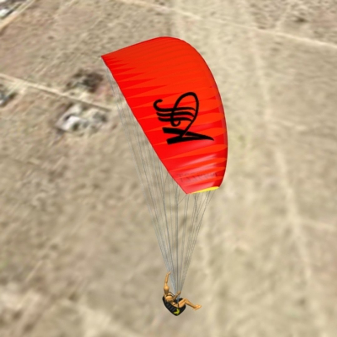 Paraglider Glider 3d Model