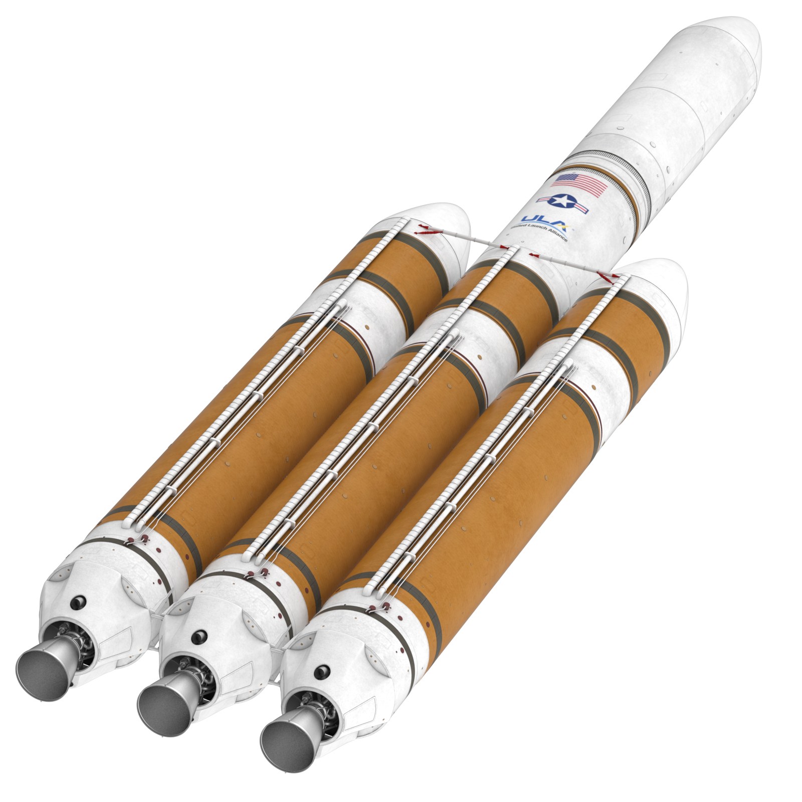 delta iv heavy rocket 3d model