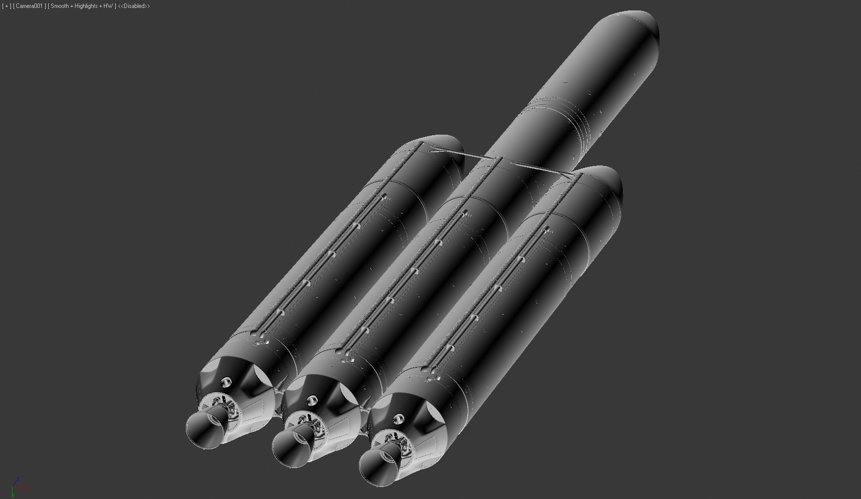 delta iv heavy rocket 3d model