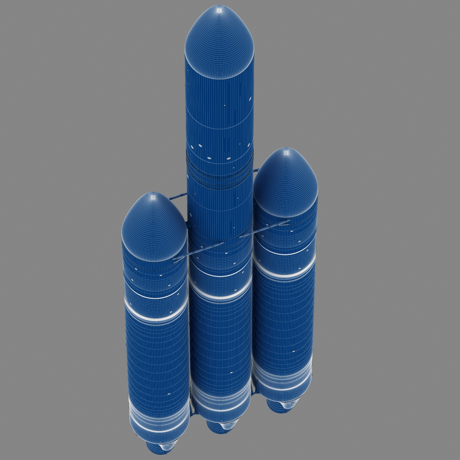 delta iv heavy rocket 3d model