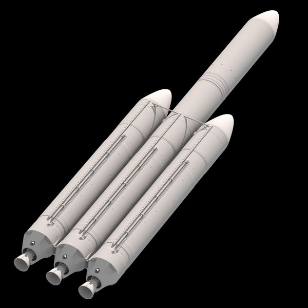 delta iv heavy rocket 3d model