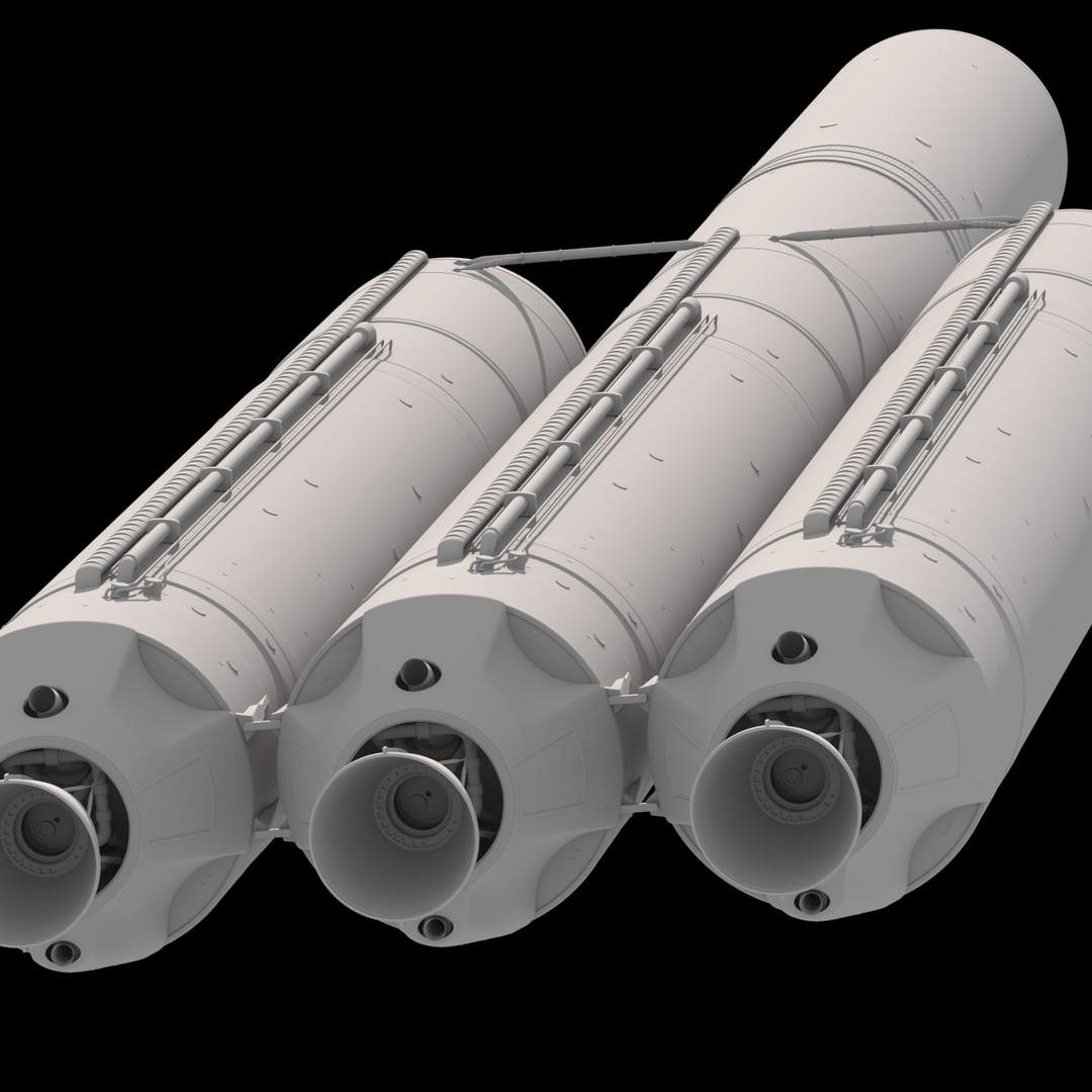 delta iv heavy rocket 3d model