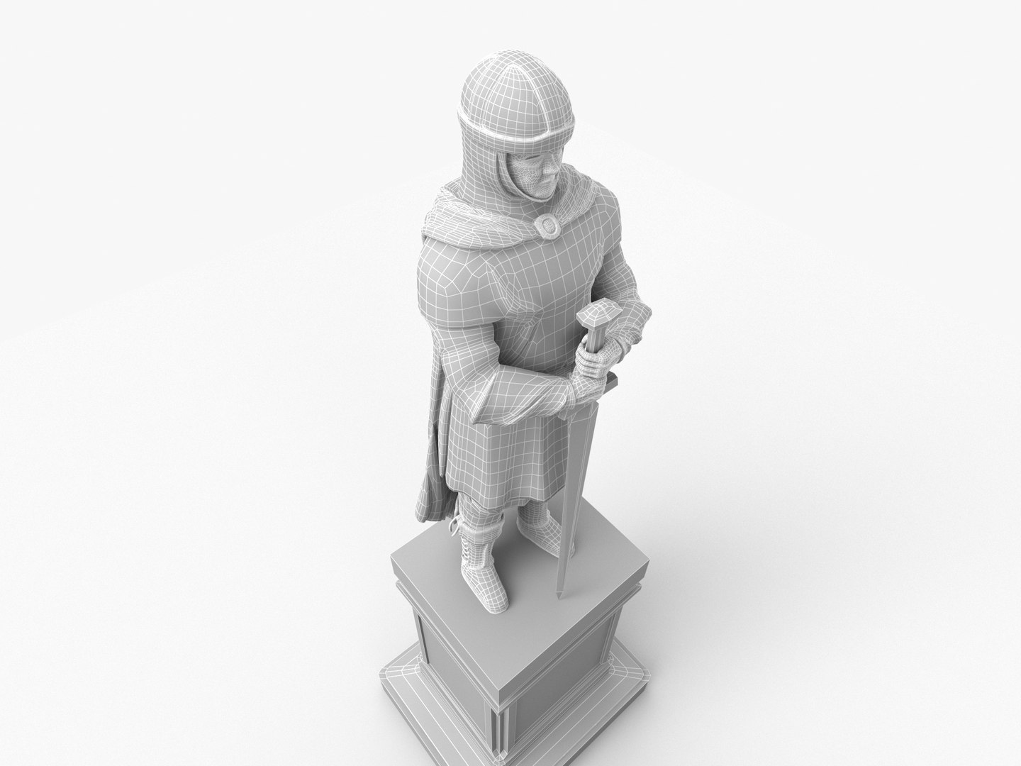 Medieval Knight Statue Model - TurboSquid 2045516