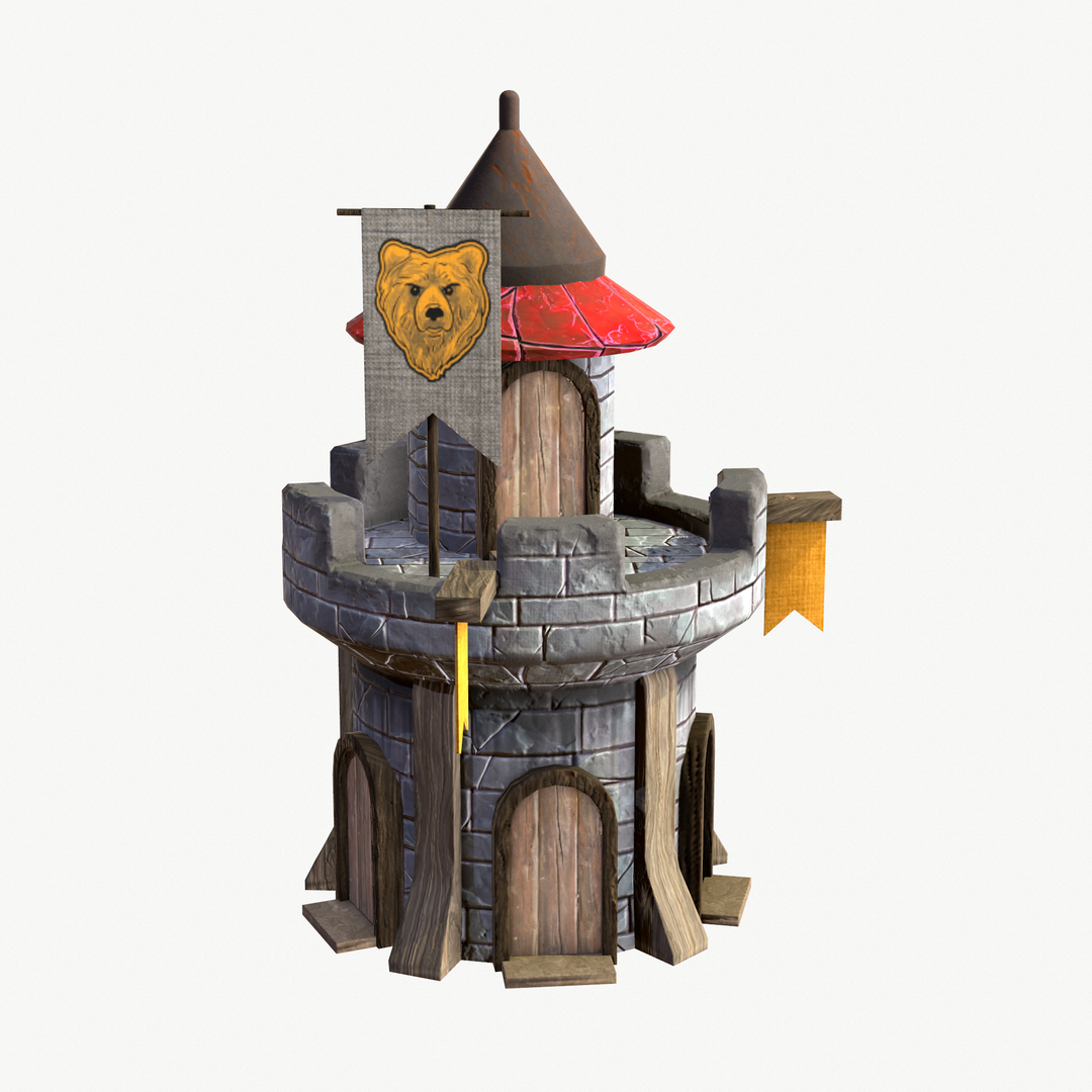Medieval Defense Tower Fbx