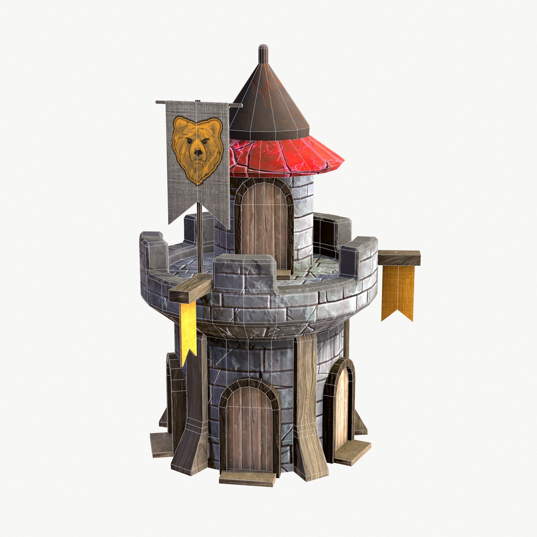 Medieval Defense Tower Fbx