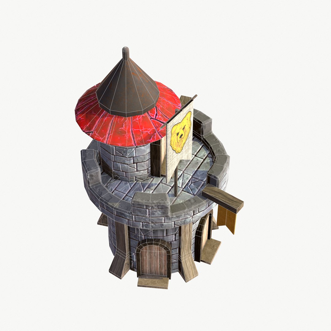 Medieval Defense Tower Fbx