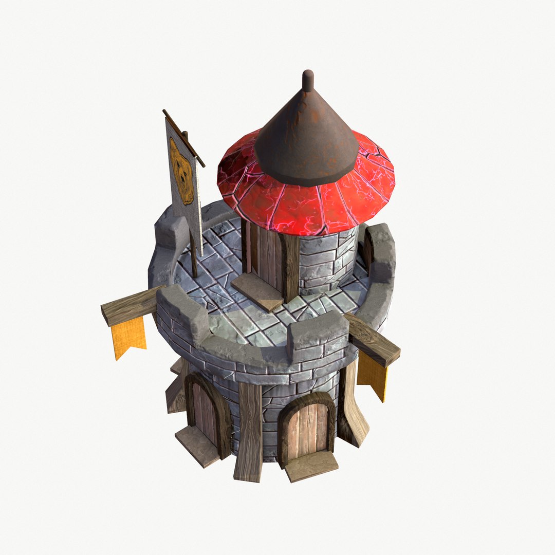 Medieval Defense Tower Fbx