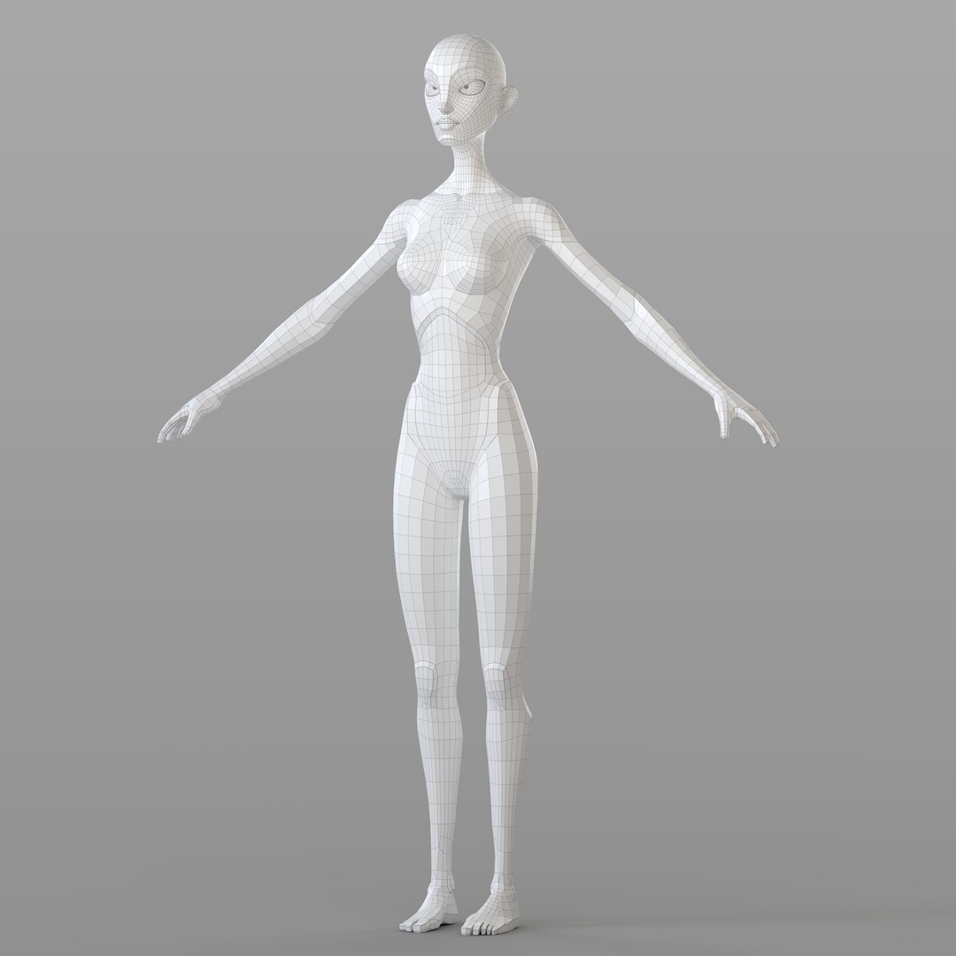 Stylised Female Base Model - TurboSquid 1746929