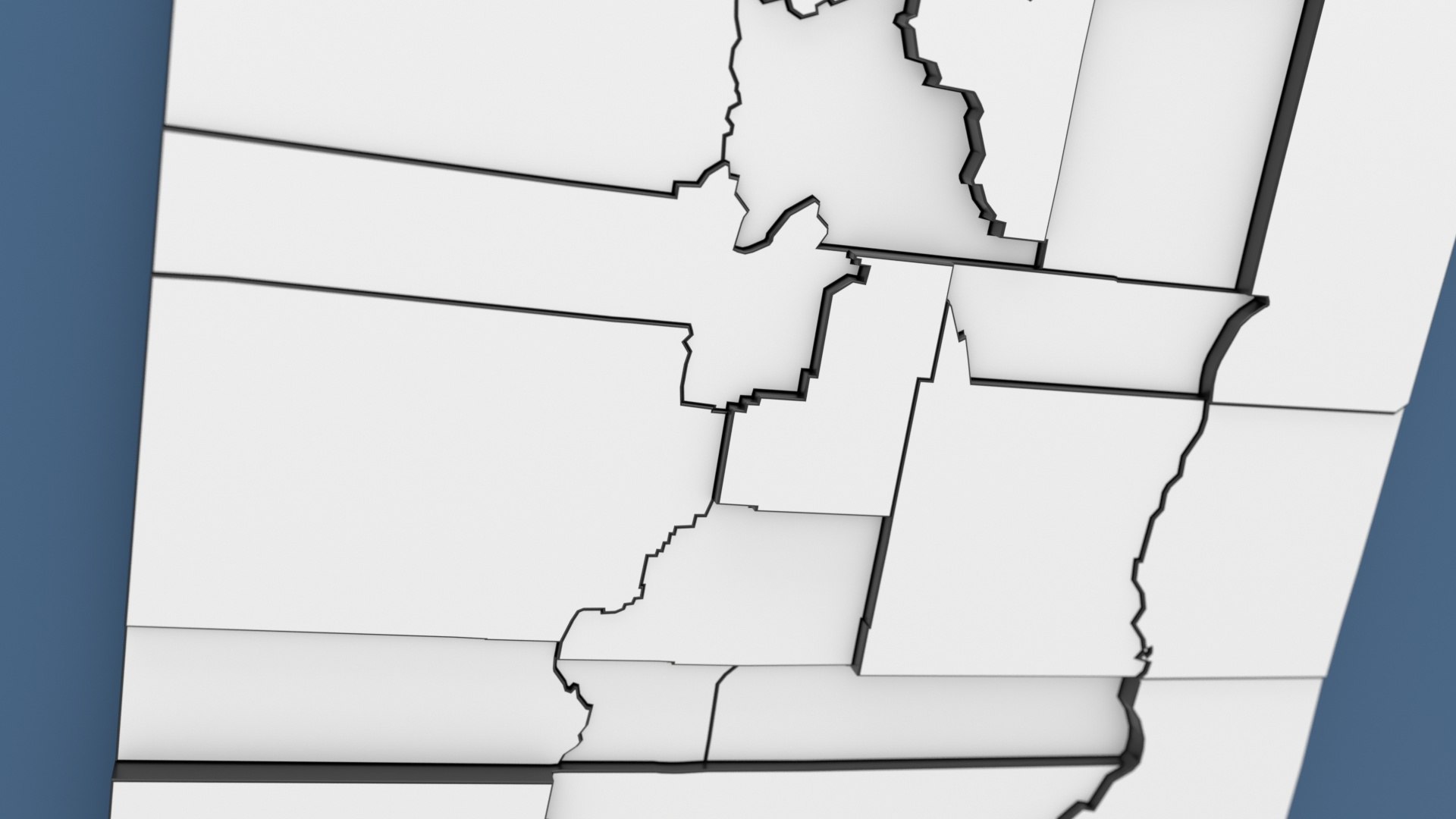 Utah Counties - Map Of United States Of America USA 3D Model ...