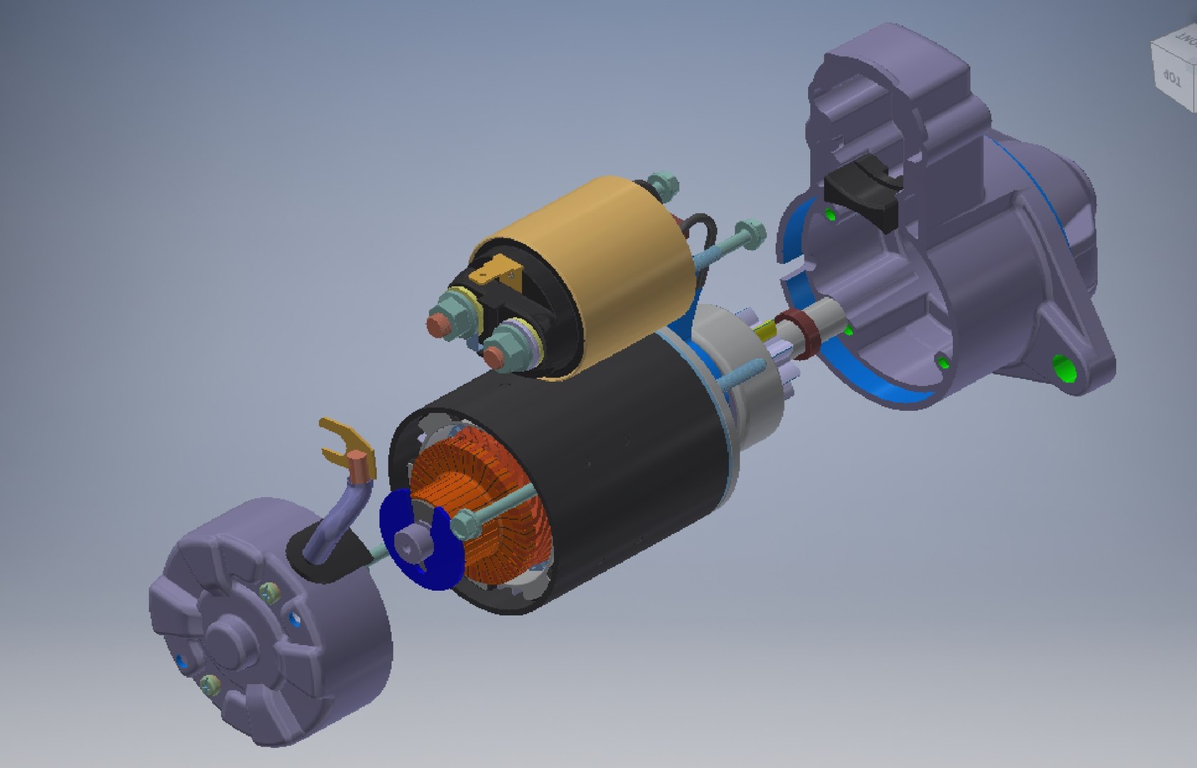 3D Hitachi-starter-for-vehicles - TurboSquid 1852293