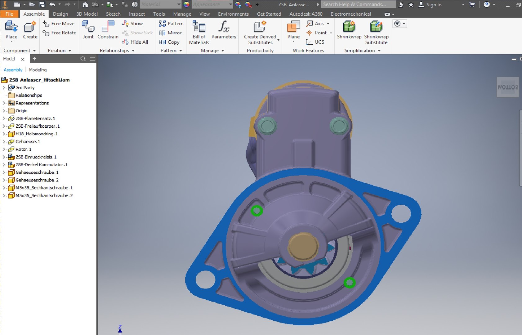 3D Hitachi-starter-for-vehicles - TurboSquid 1852293