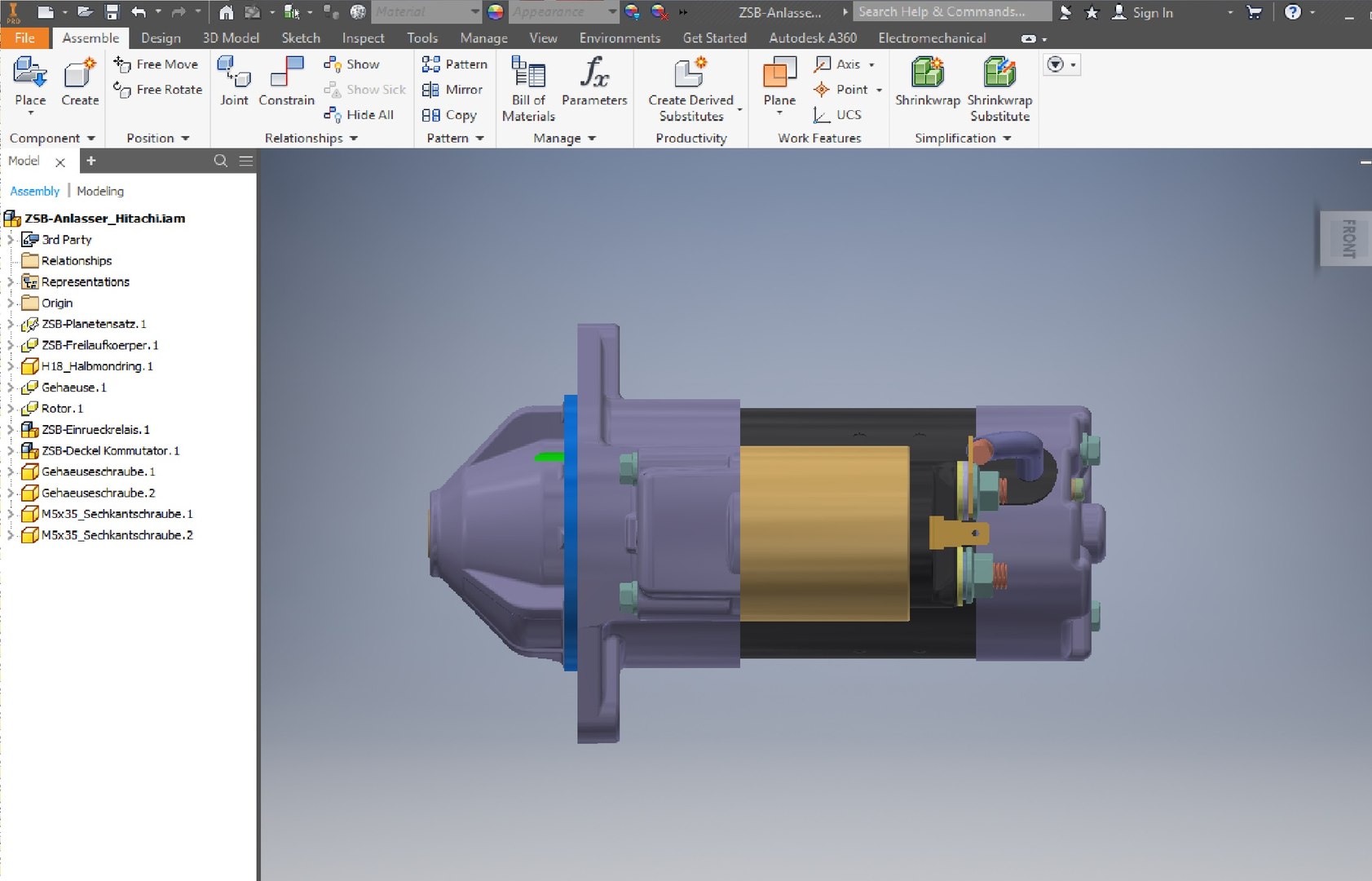 3D Hitachi-starter-for-vehicles - TurboSquid 1852293
