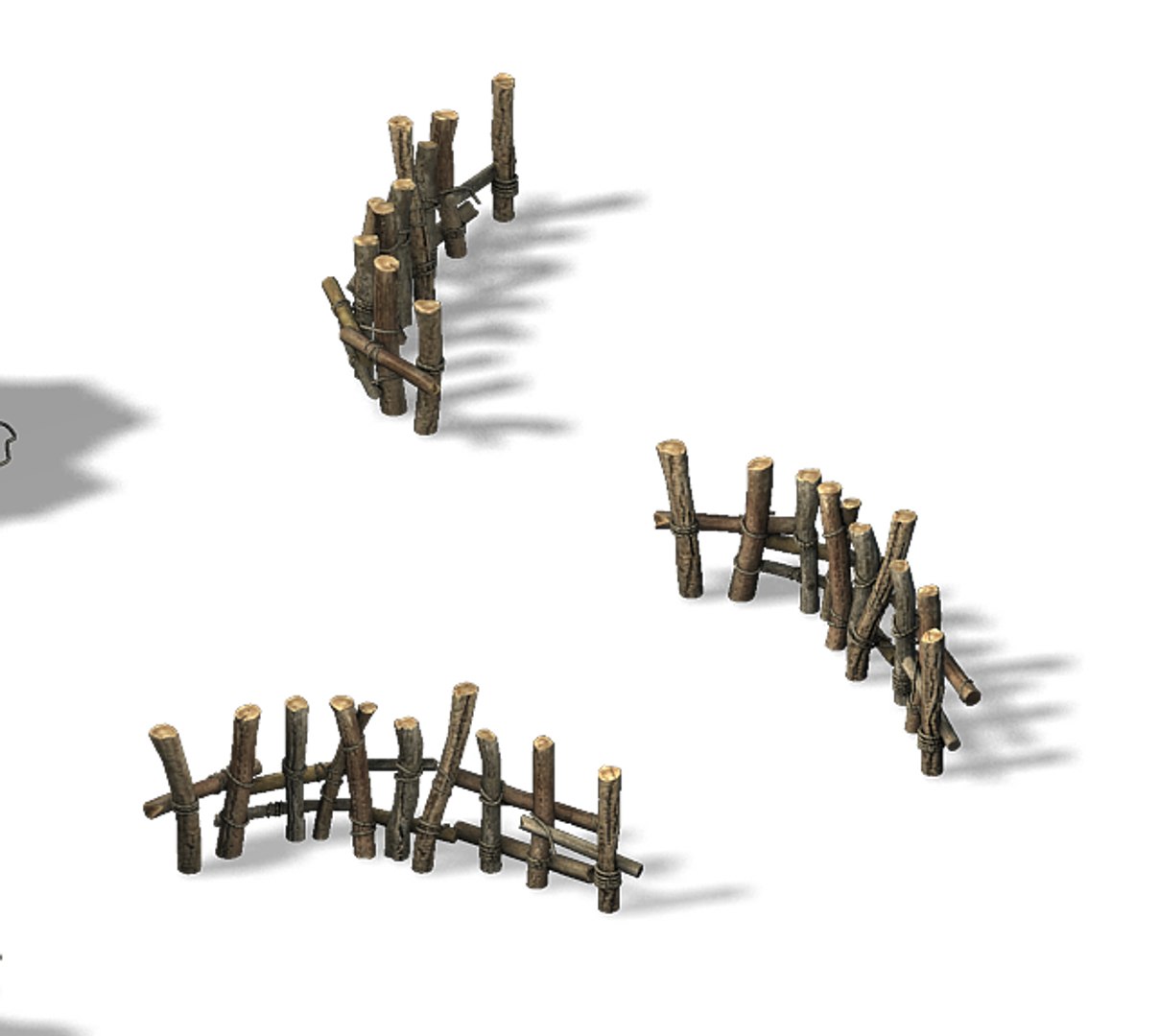 Wooden fence 3D model - TurboSquid 1227327