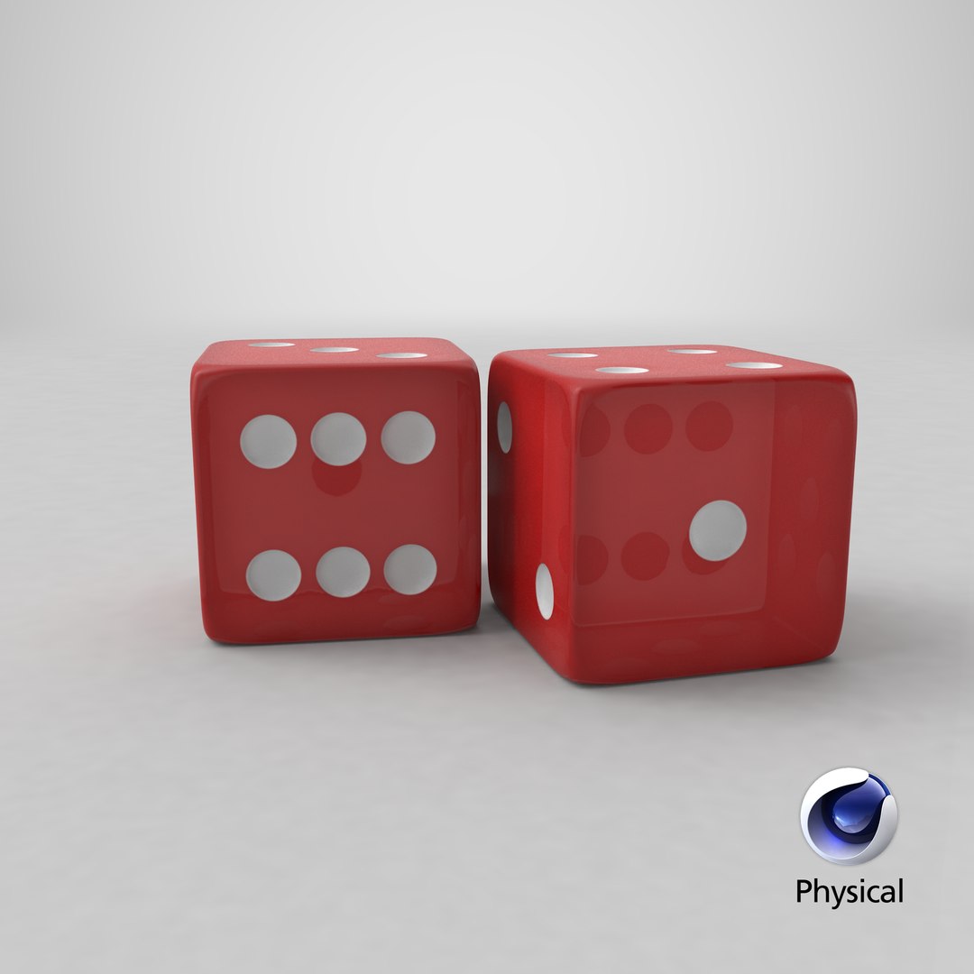 Red transparent dice 01 3D model - TurboSquid 1320701