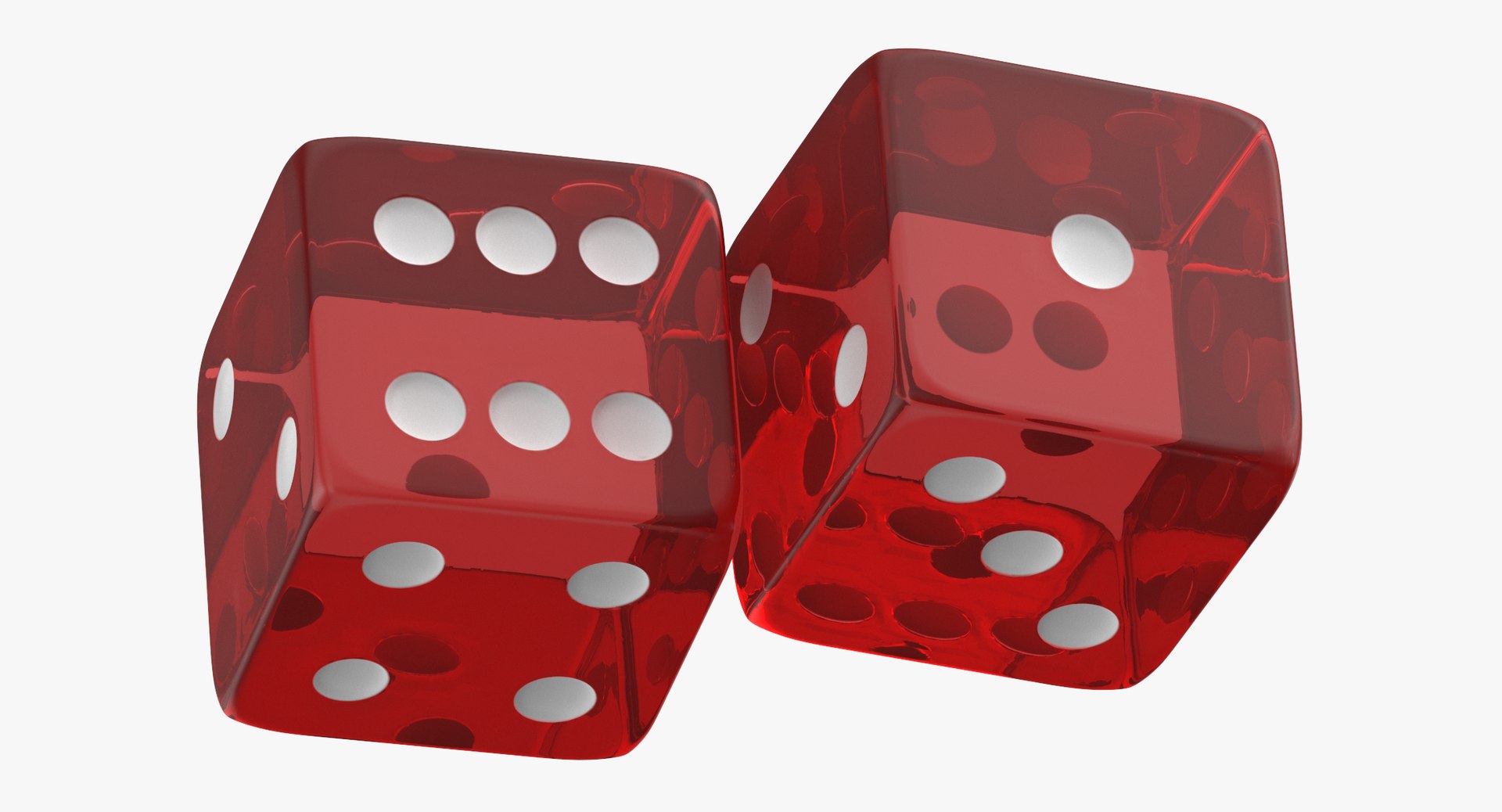Red transparent dice 01 3D model - TurboSquid 1320701