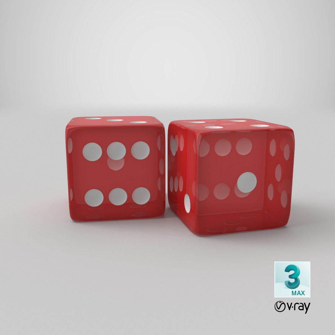 Red transparent dice 01 3D model - TurboSquid 1320701
