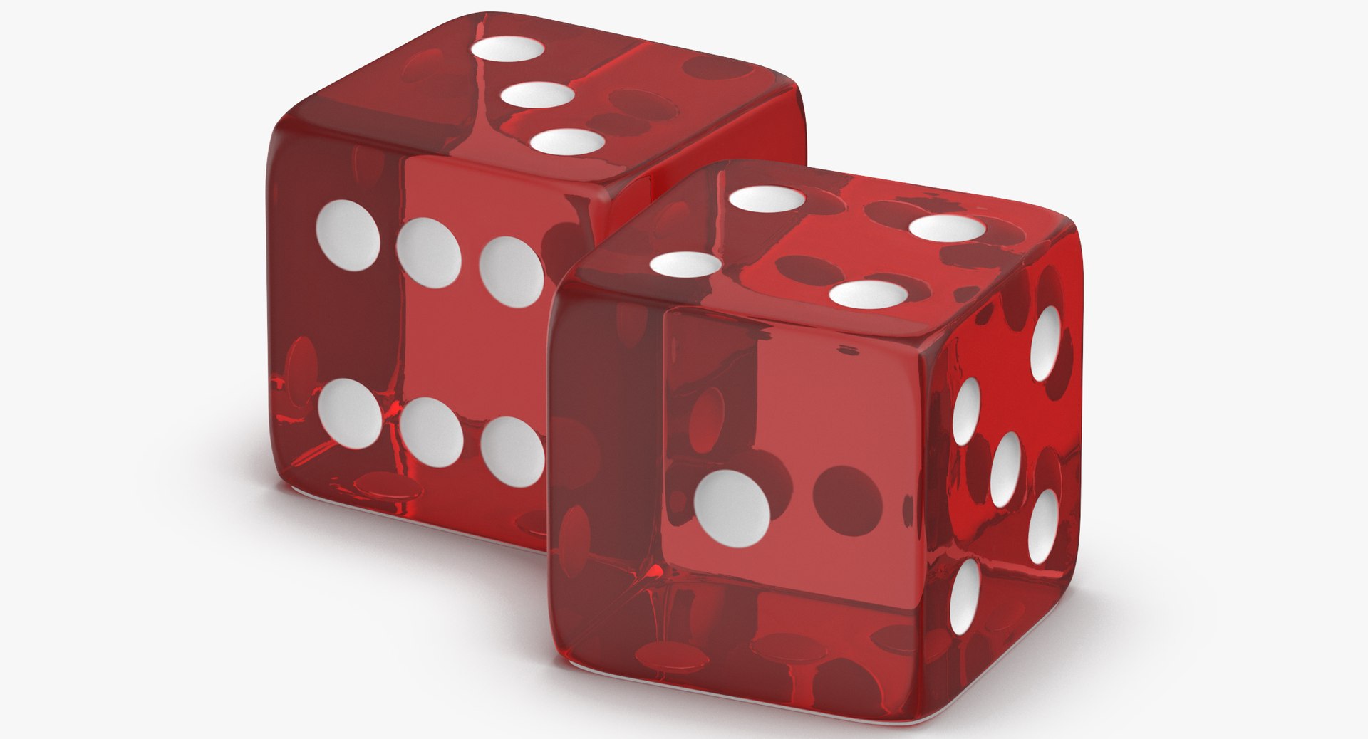 Red transparent dice 01 3D model - TurboSquid 1320701