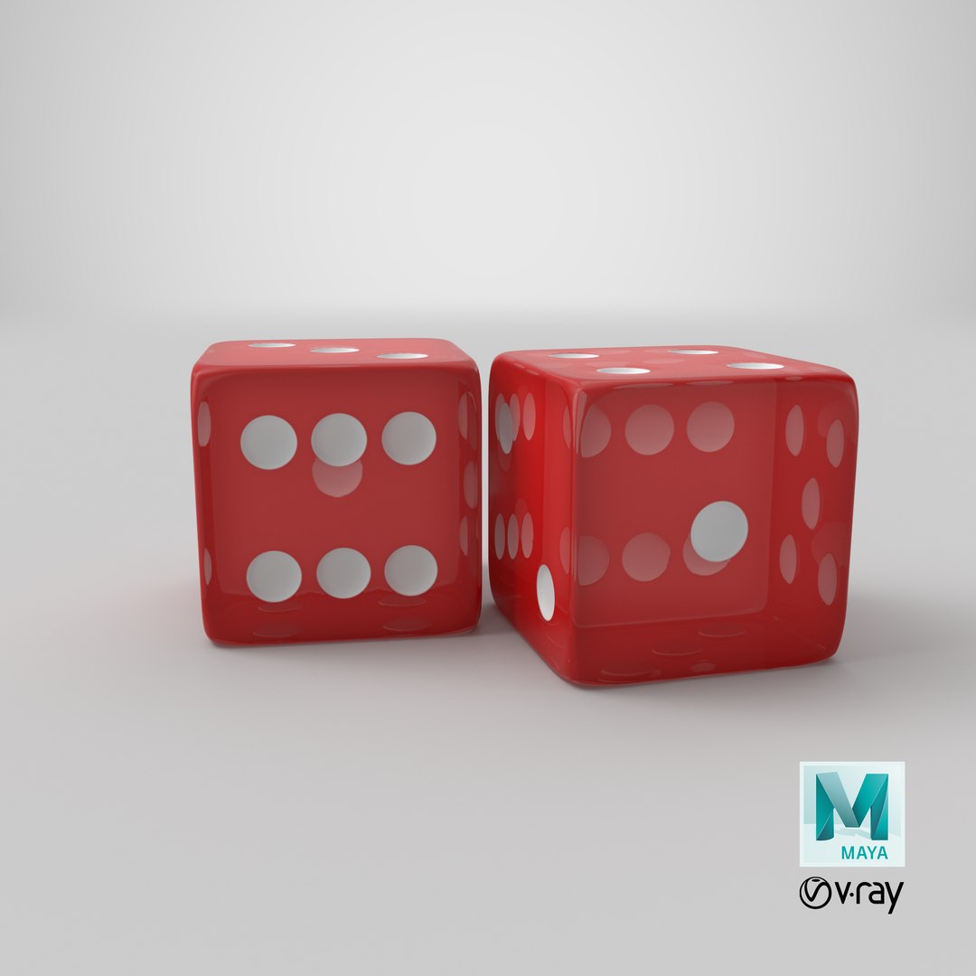 Red transparent dice 01 3D model - TurboSquid 1320701