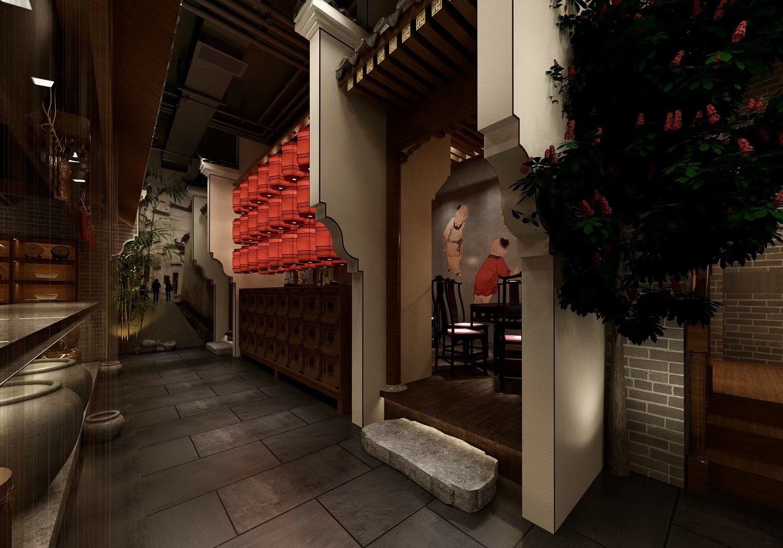 3D Chinese Restaurant Model - TurboSquid 2116130
