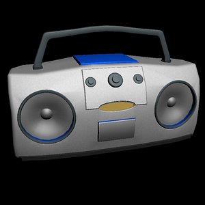 Low Poly Boom Box 3D Models For Download | TurboSquid