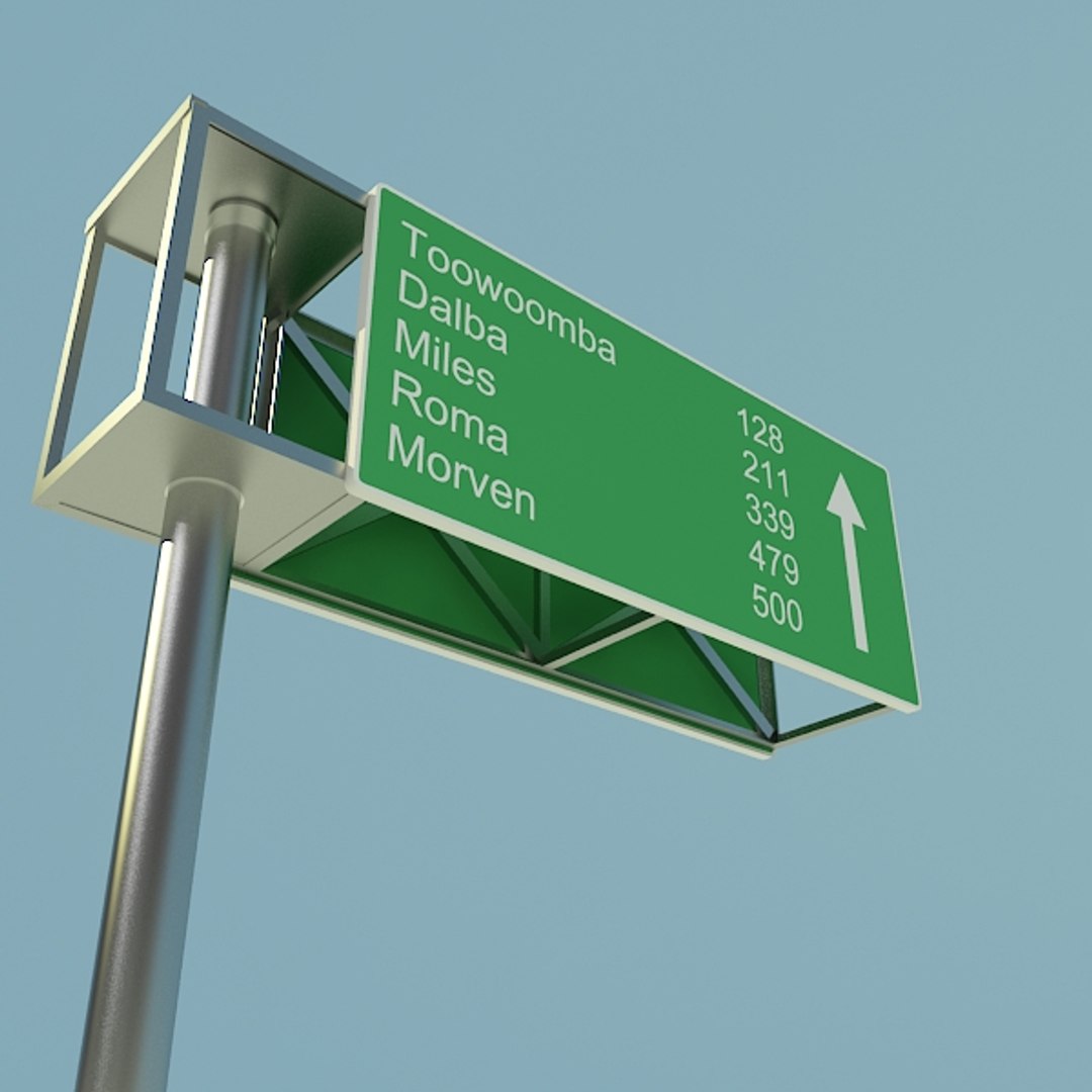 3d Model Highway Signs