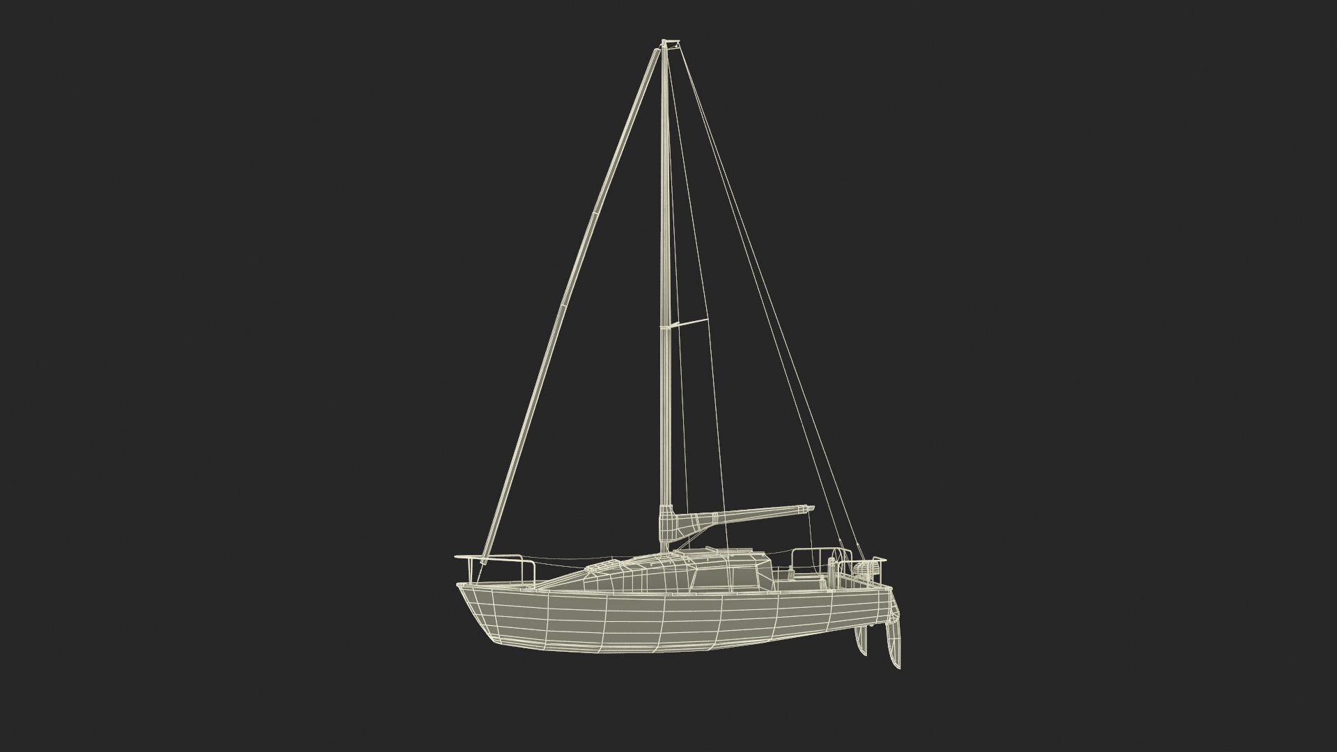 Yacht With Sails Down 3D Model - TurboSquid 2315631