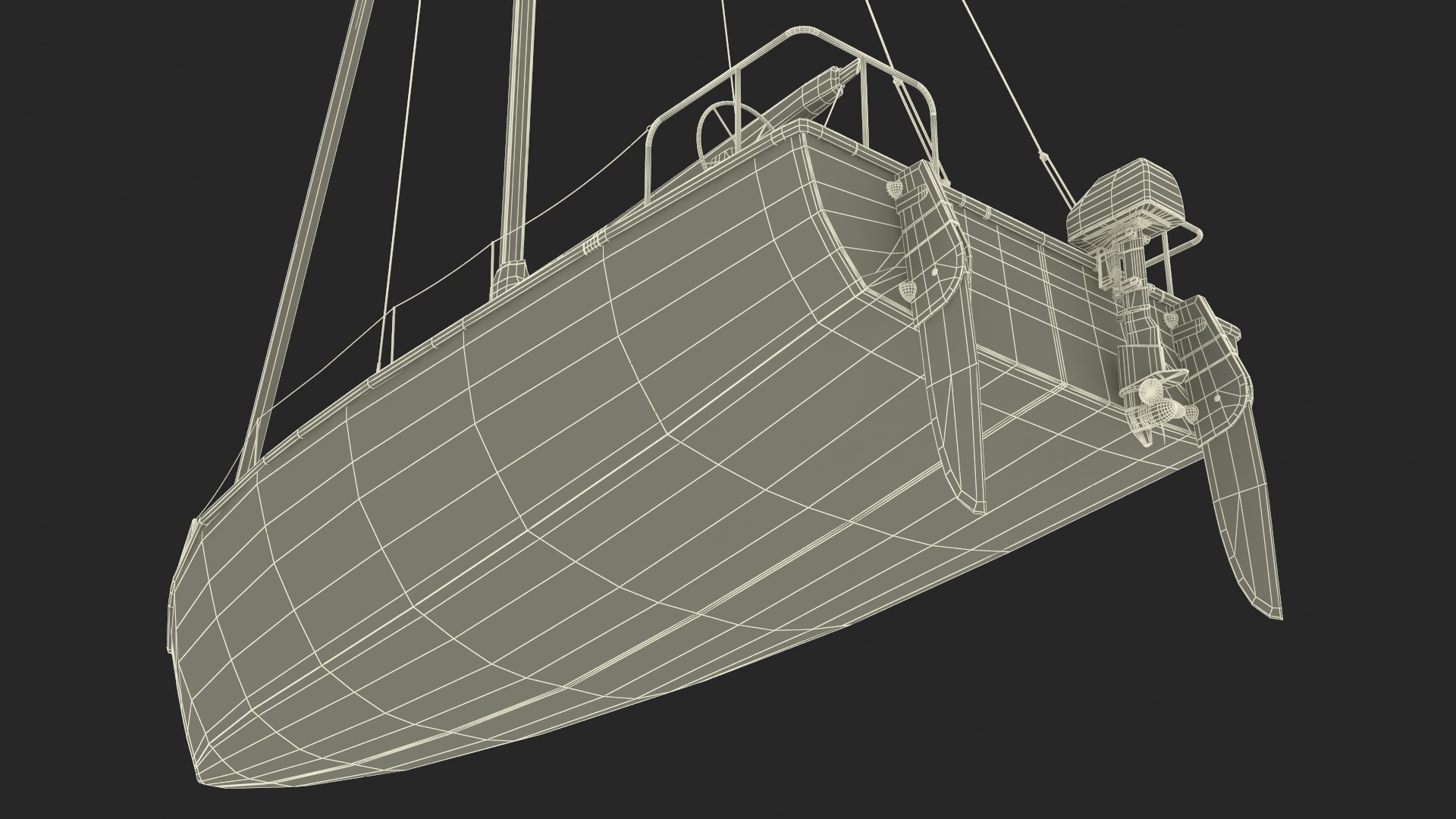 Yacht With Sails Down 3D Model - TurboSquid 2315631