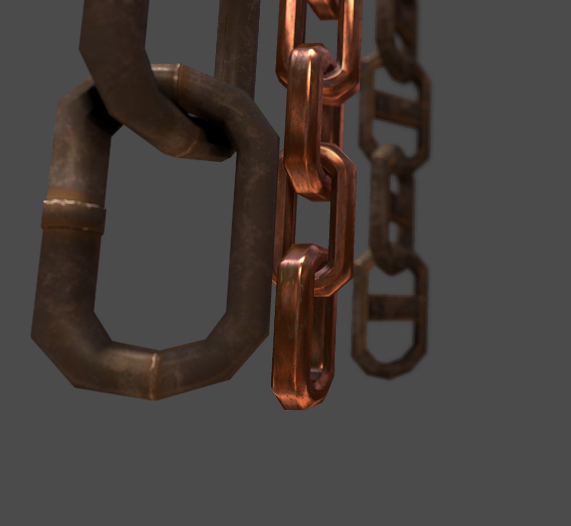 3d Set 10 Chains Ready Model