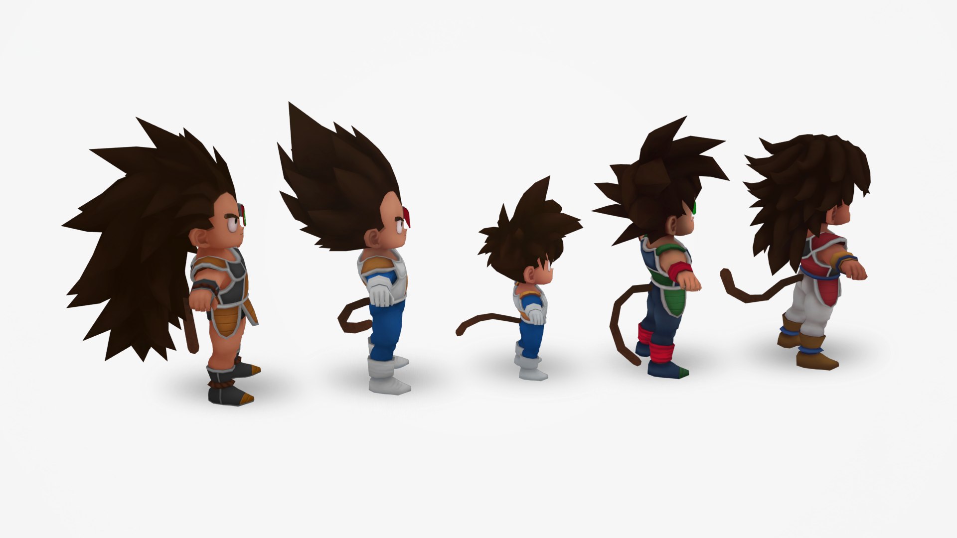 Saiyan Warriors 3D Model - TurboSquid 1723708