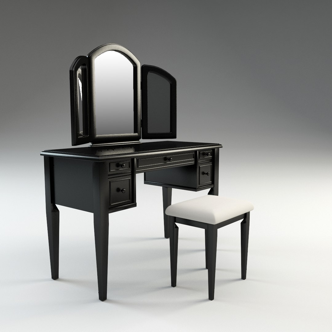 C4d Antique Vanity Set