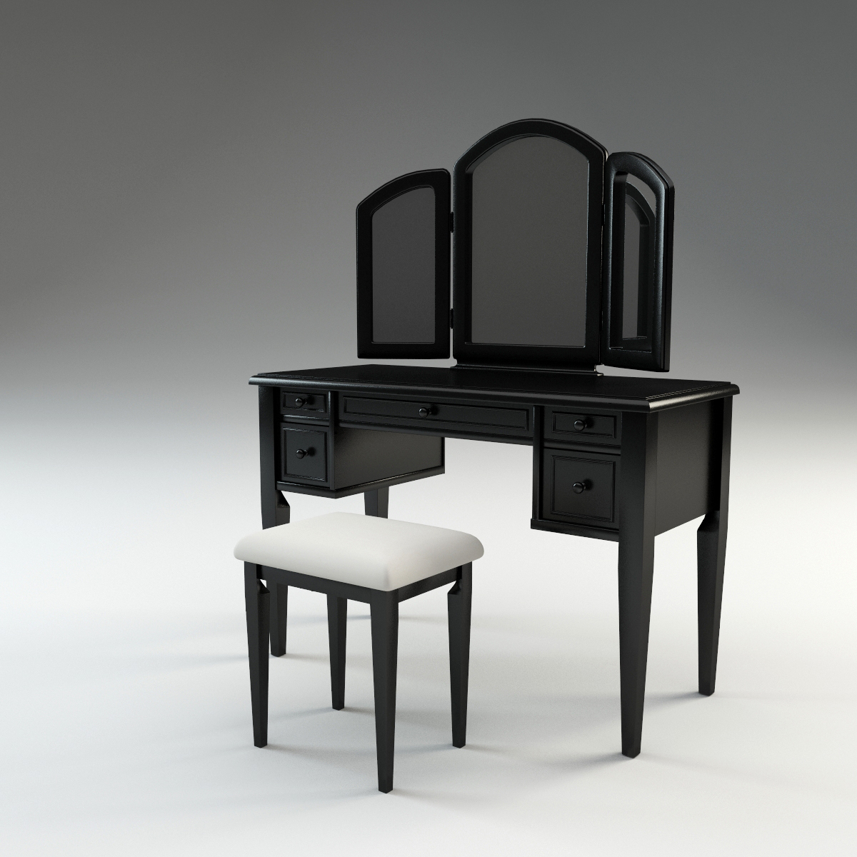 c4d antique vanity set