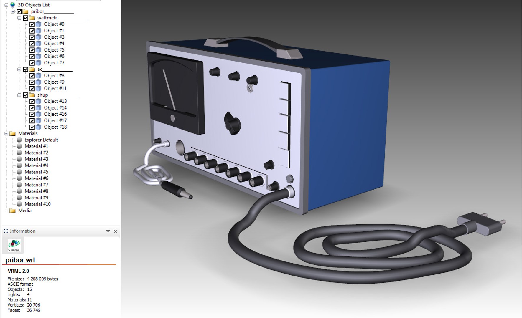 3D Meter Instrument Wattmeter - TurboSquid 1198534