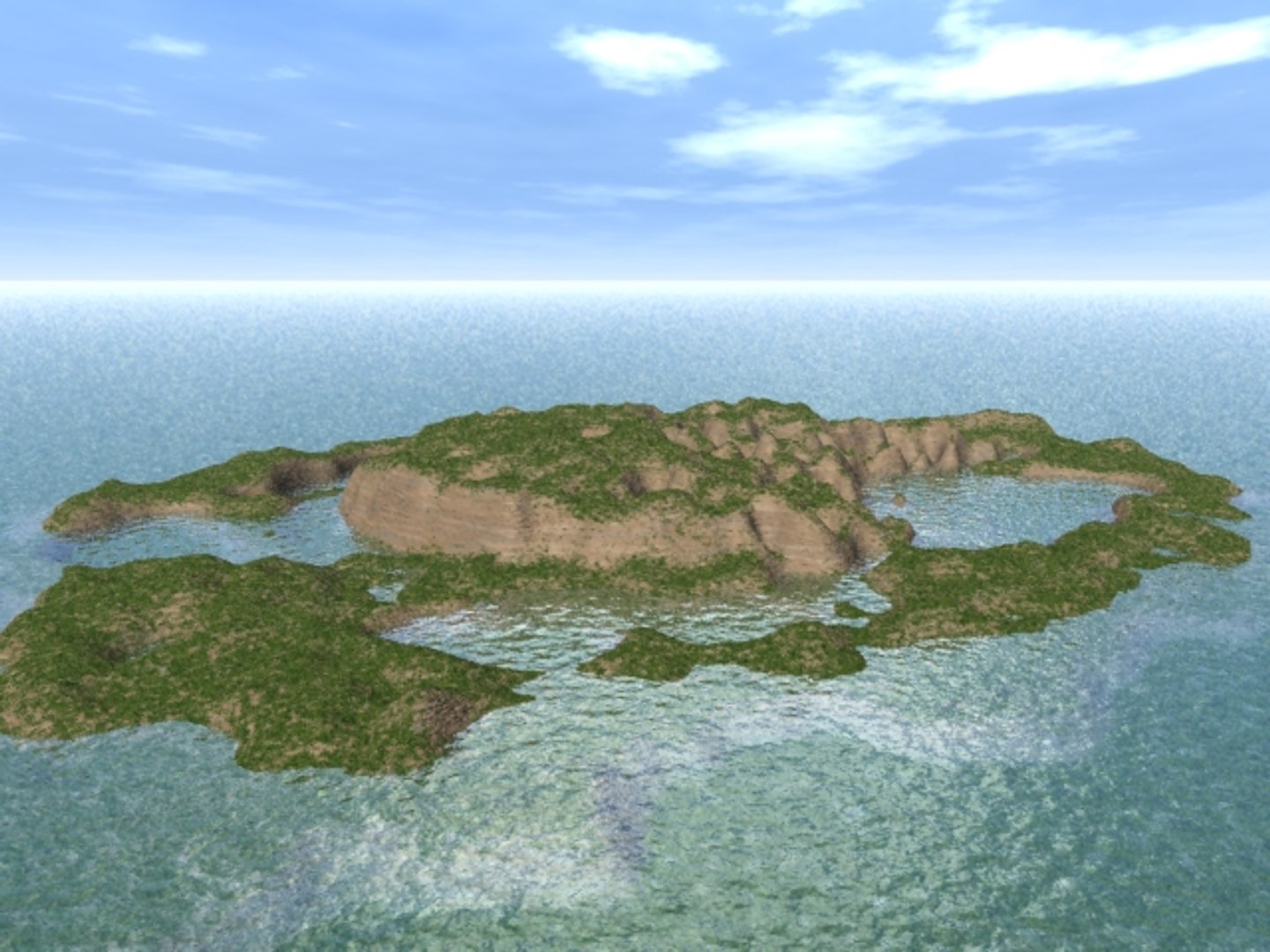 3d Model Island Terrain Landscape