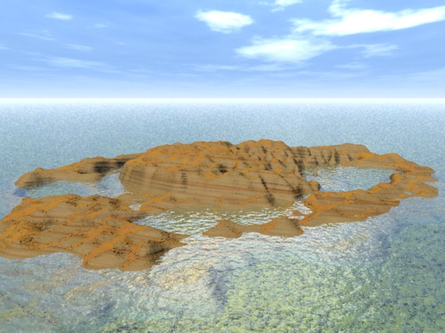 3d Model Island Terrain Landscape