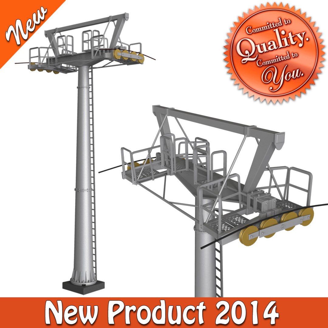 Cableway Small Pillar 3d Max