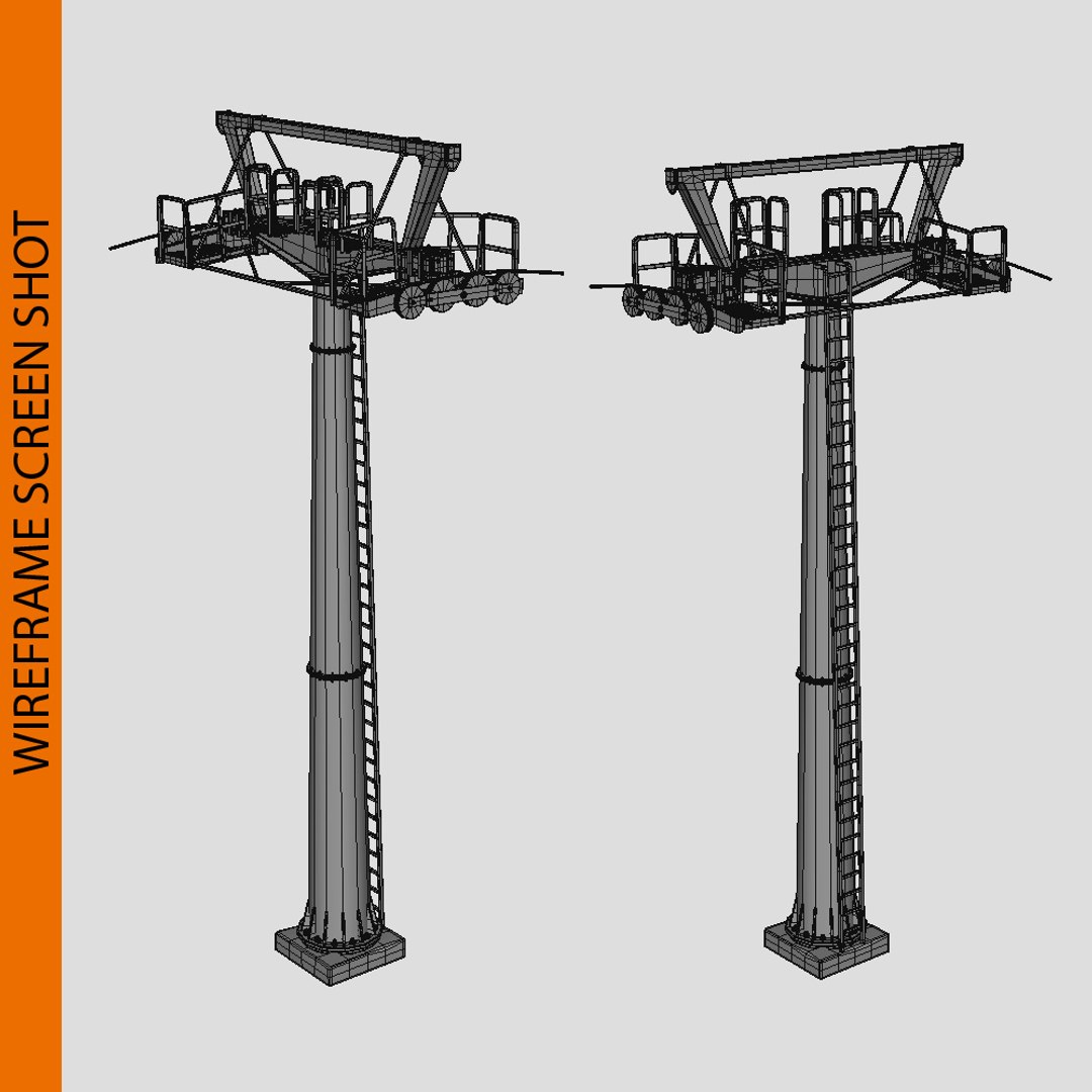 Cableway Small Pillar 3d Max