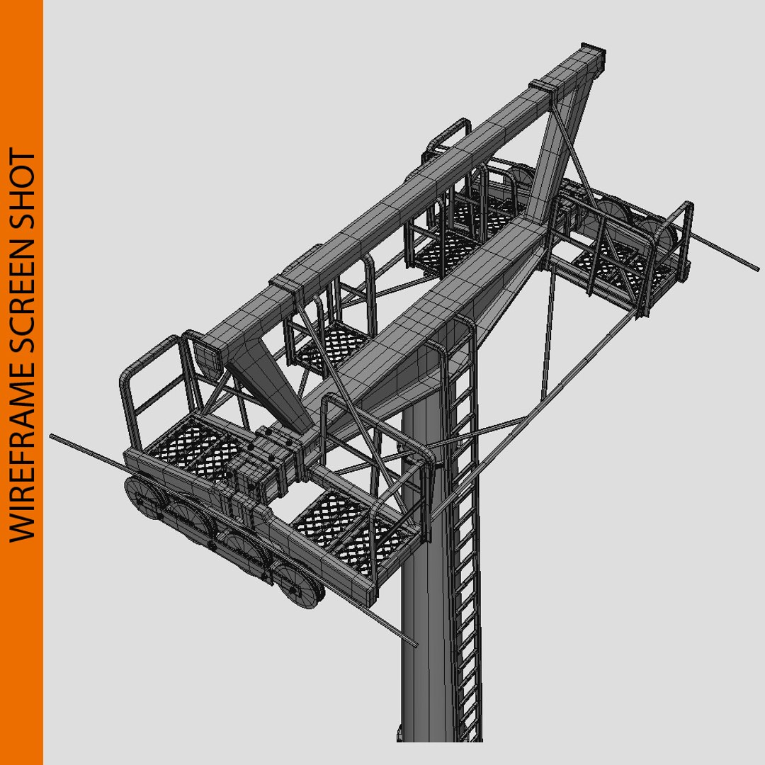 Cableway Small Pillar 3d Max