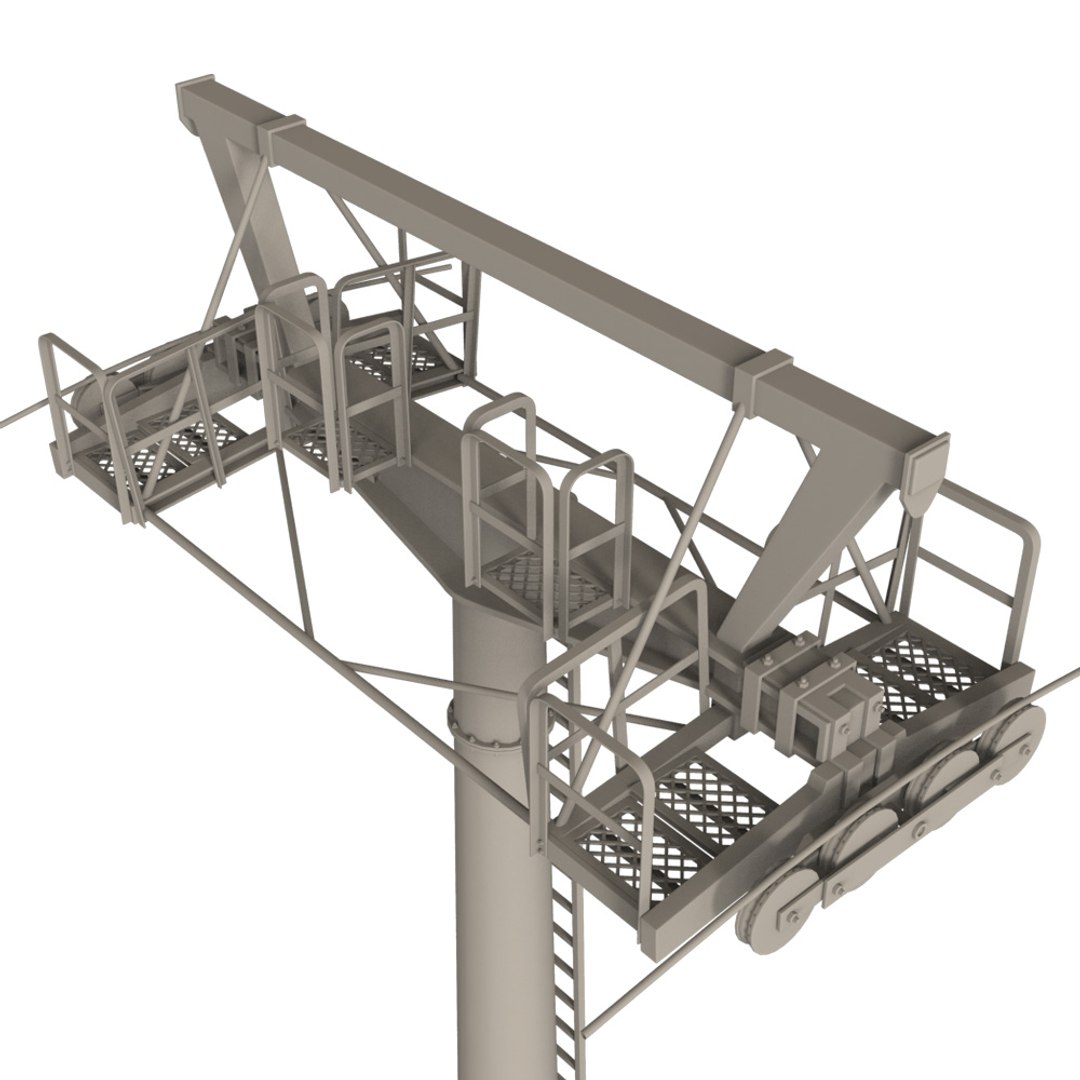 Cableway Small Pillar 3d Max