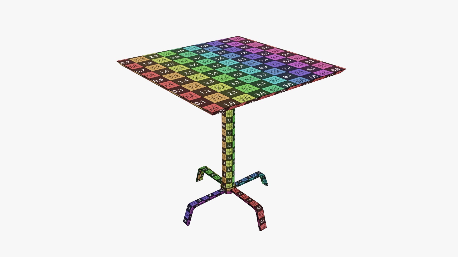 Table coffee square 3D model - TurboSquid 1644427