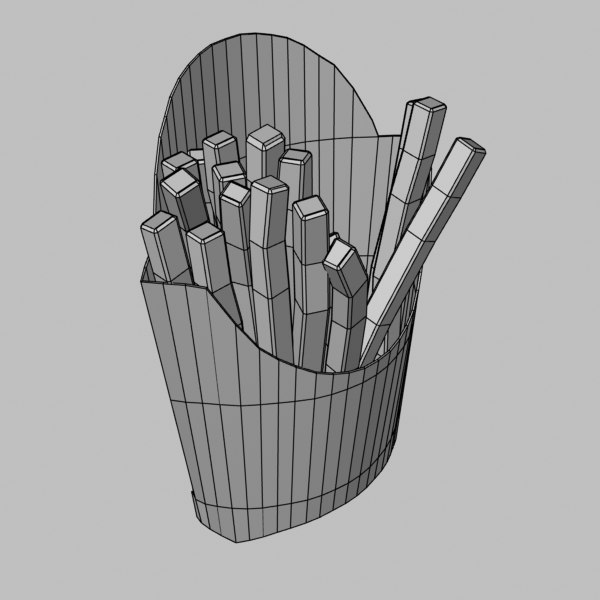 3d model french fries