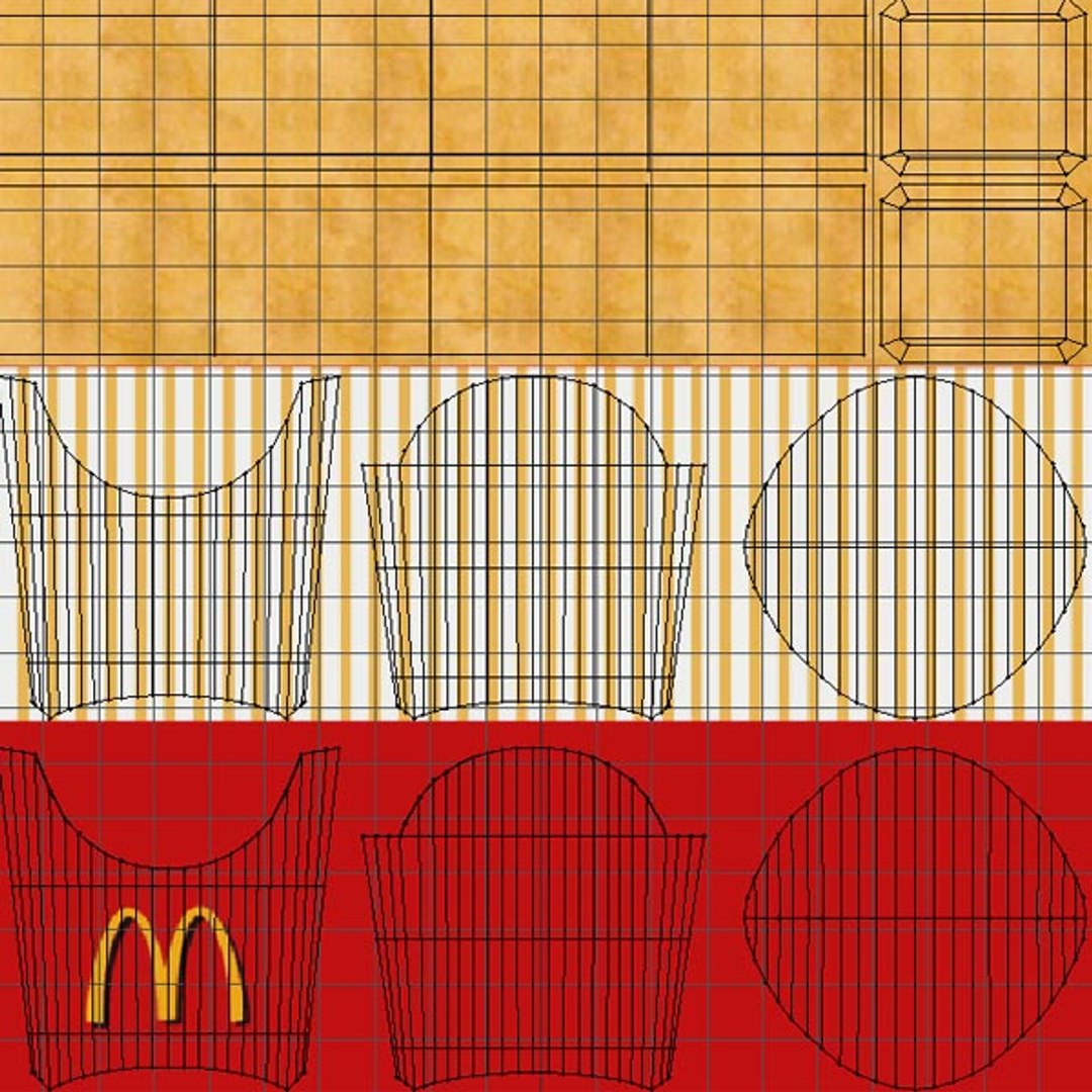 3d Model French Fries