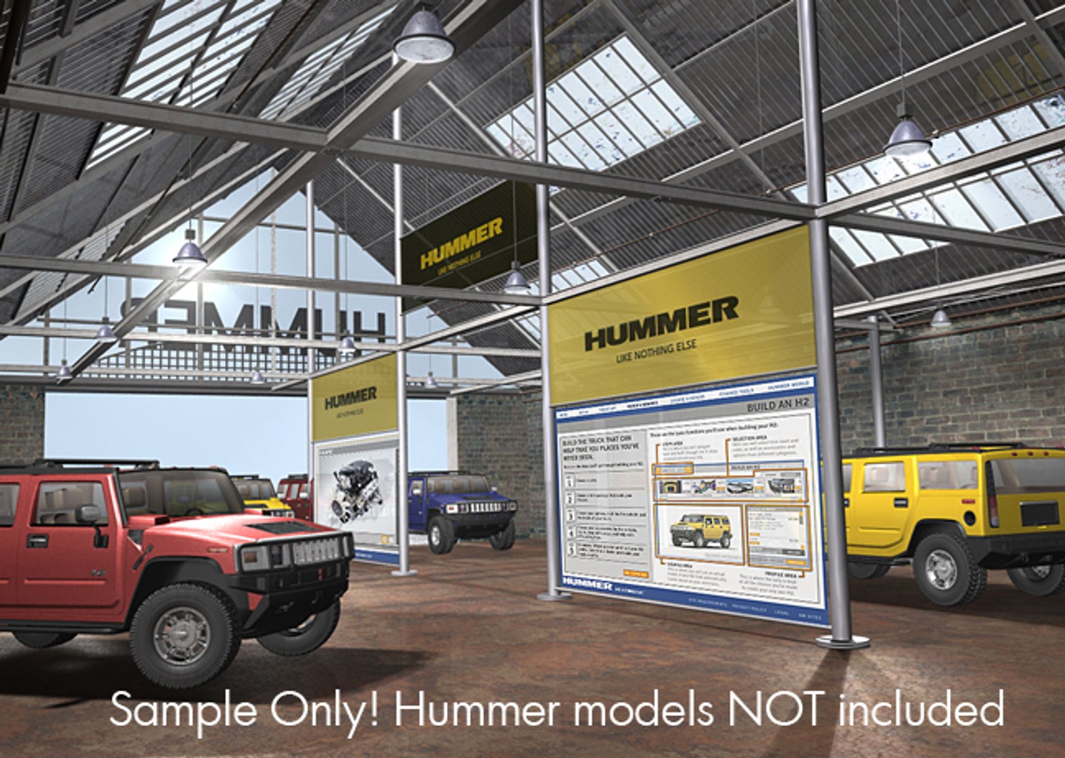 3d Model Showroom Wherehouse Interior Lightwave Cars