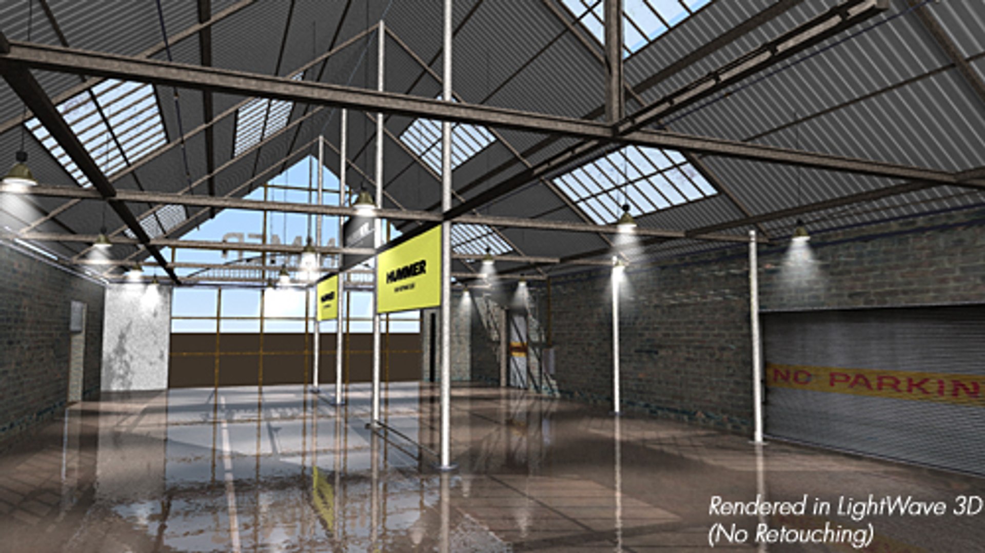 3d Model Showroom Wherehouse Interior Lightwave Cars