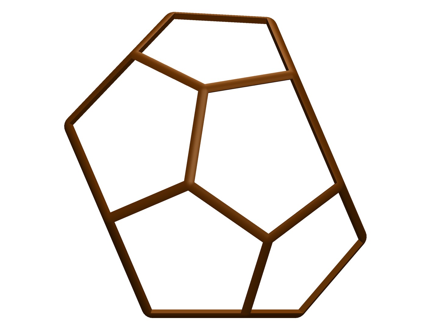 3D Wireframe Shape Truncated Hexagonal Trapezohedron Model - TurboSquid ...