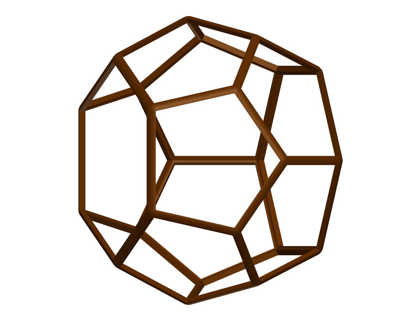 3D Wireframe Shape Truncated Hexagonal Trapezohedron Model - TurboSquid ...