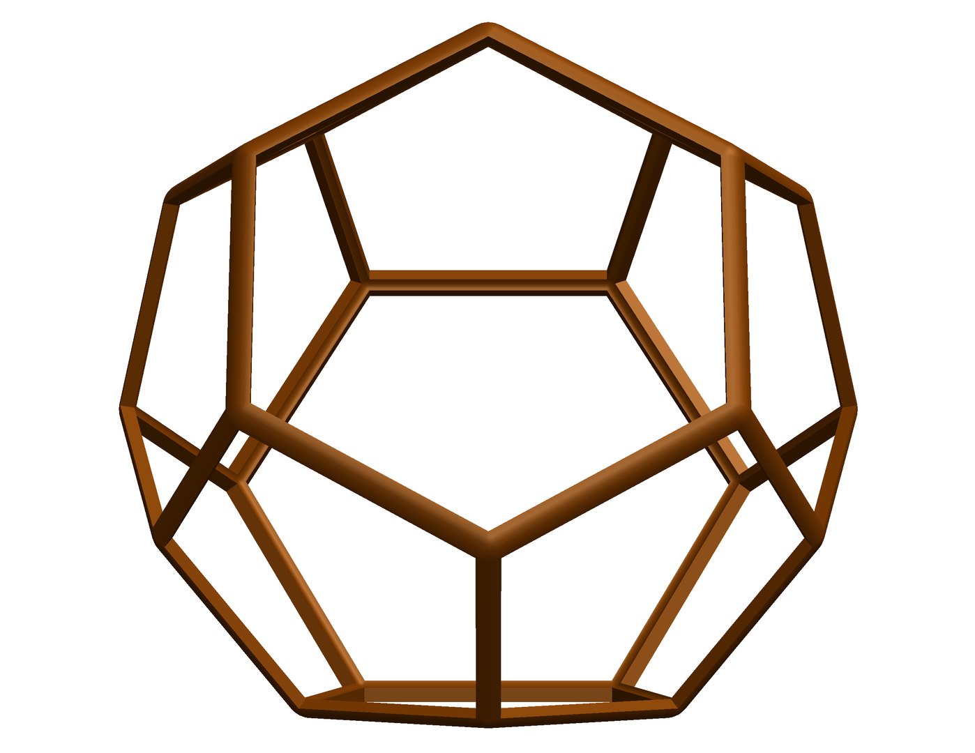3D Wireframe Shape Truncated Hexagonal Trapezohedron Model - TurboSquid ...
