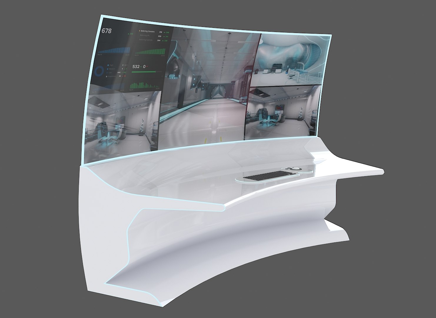 3D sci fi security control - TurboSquid 1598205
