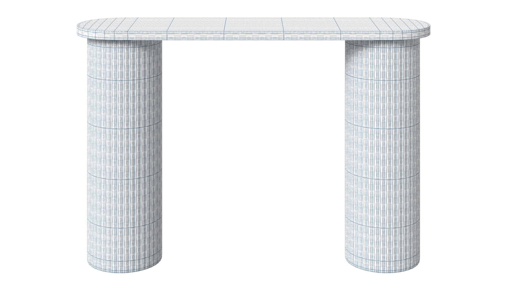 3D West Elm Fluted Console Table Model - TurboSquid 2227304